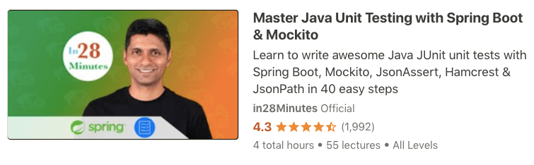 GitHub - in28minutes/spring-unit-testing-with-junit-and-mockito: Spring ... GitHub - in28minutes/spring-unit-testing-with-junit-and-mockito: Spring ...